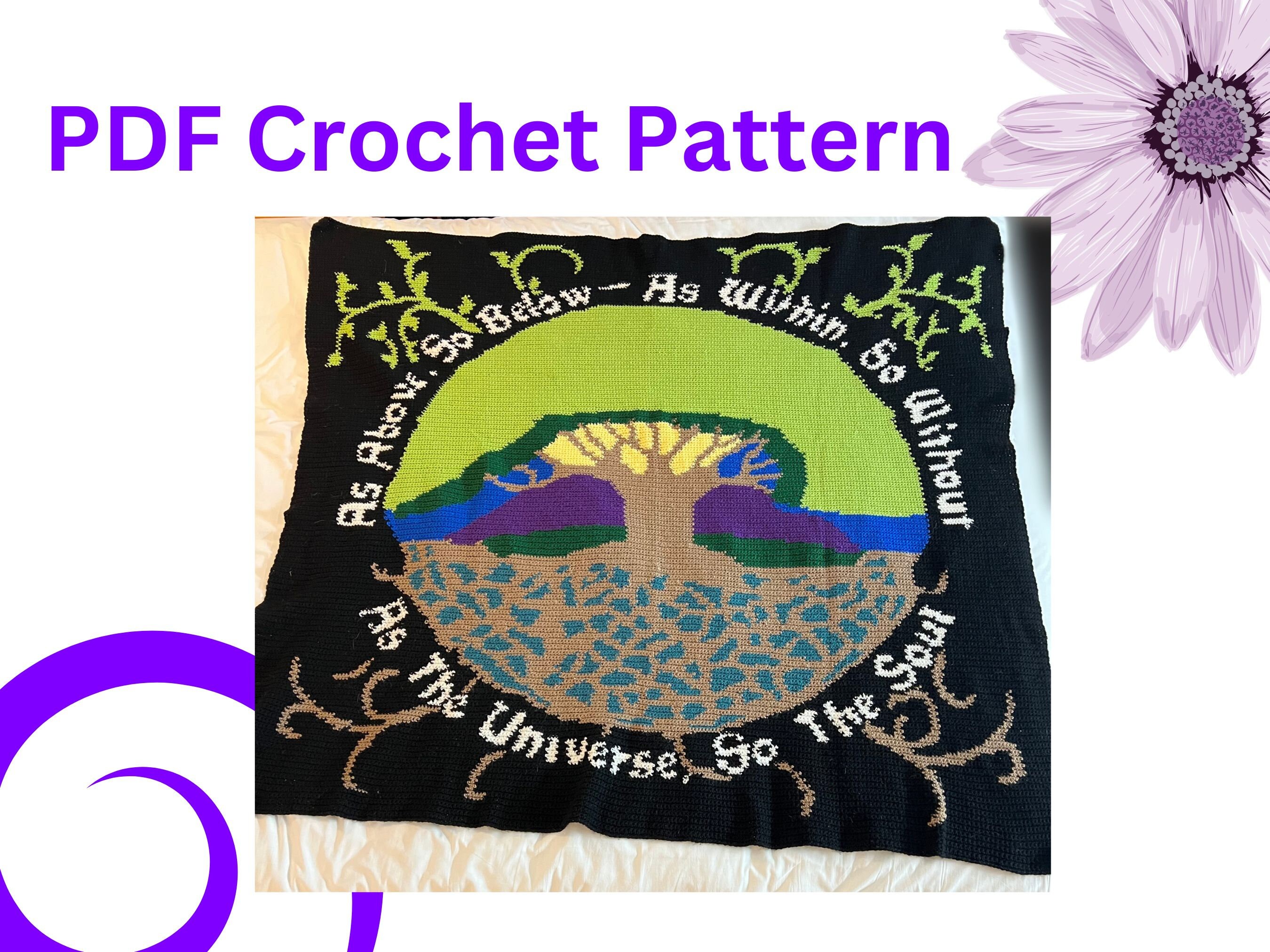 Crochet Pattern | as Above so Below | Tree of Life | Crochet Graphgan ...