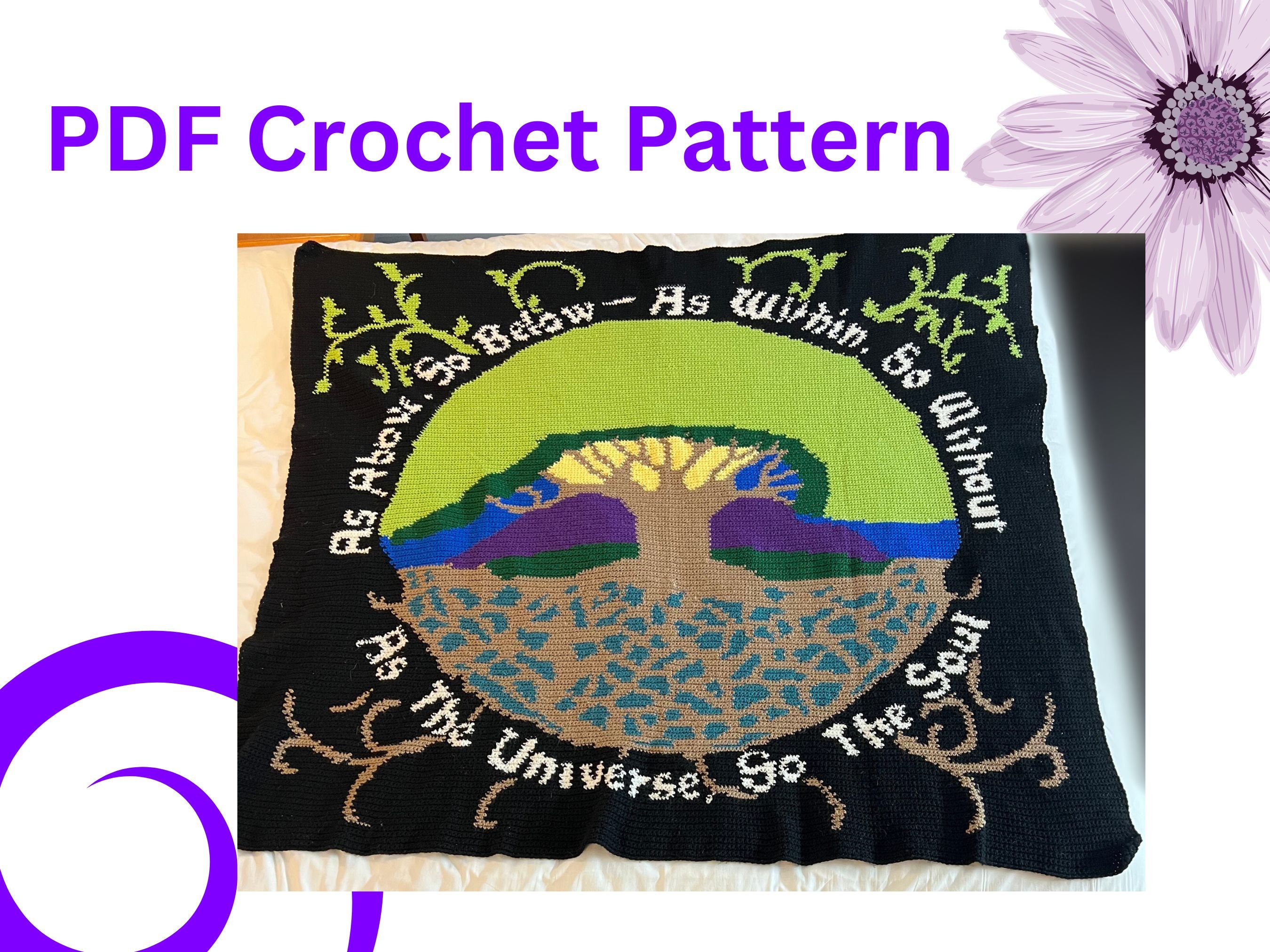 Crochet Pattern | as Above so Below | Tree of Life | Crochet Graphgan ...