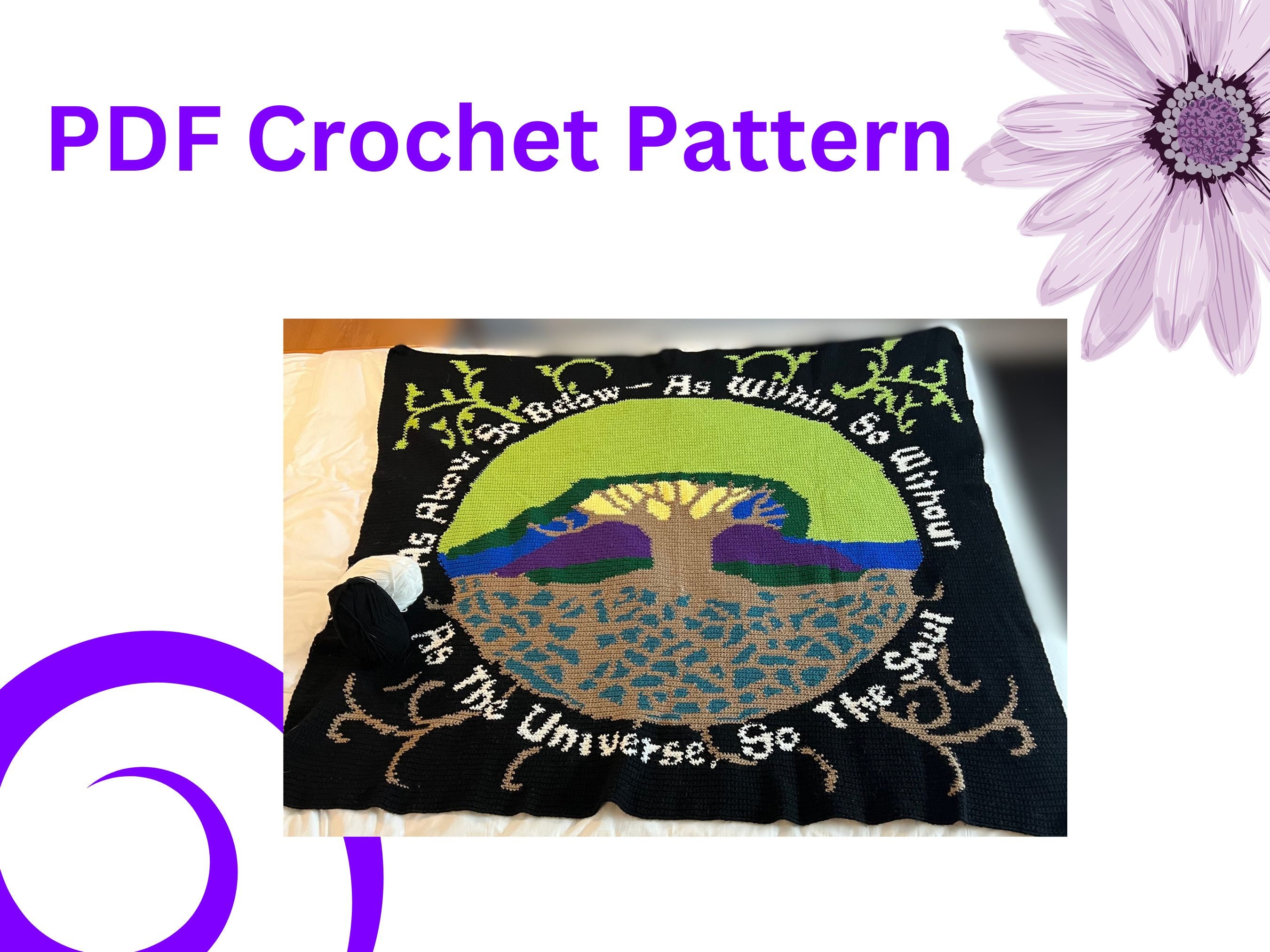 Crochet Pattern | as Above so Below | Tree of Life | Crochet Graphgan ...
