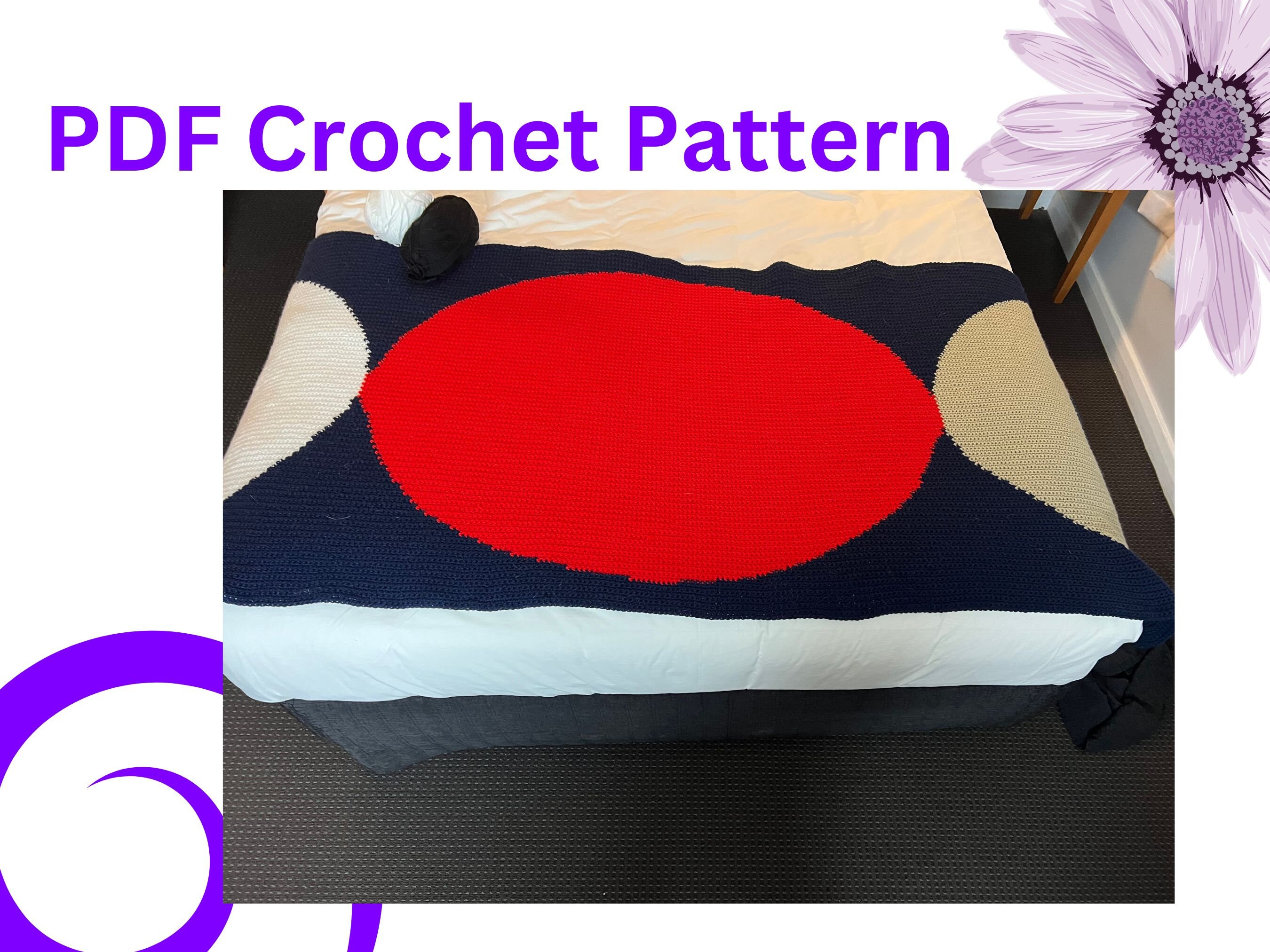 Crochet Pattern | Triple Moon | Crochet Graphgan | Crochet Art | Single ...