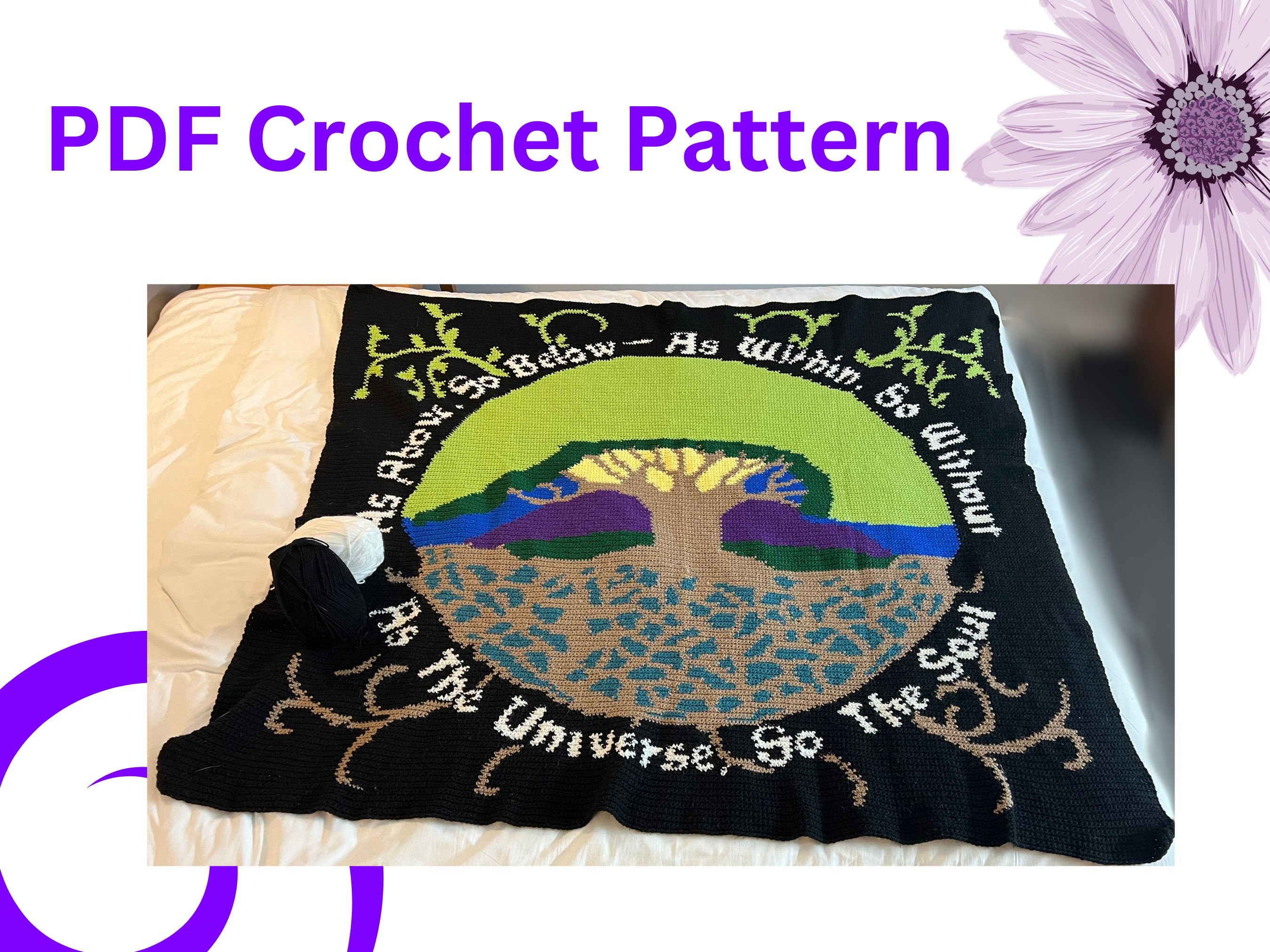 Crochet Pattern | as Above so Below | Tree of Life | Crochet Graphgan ...