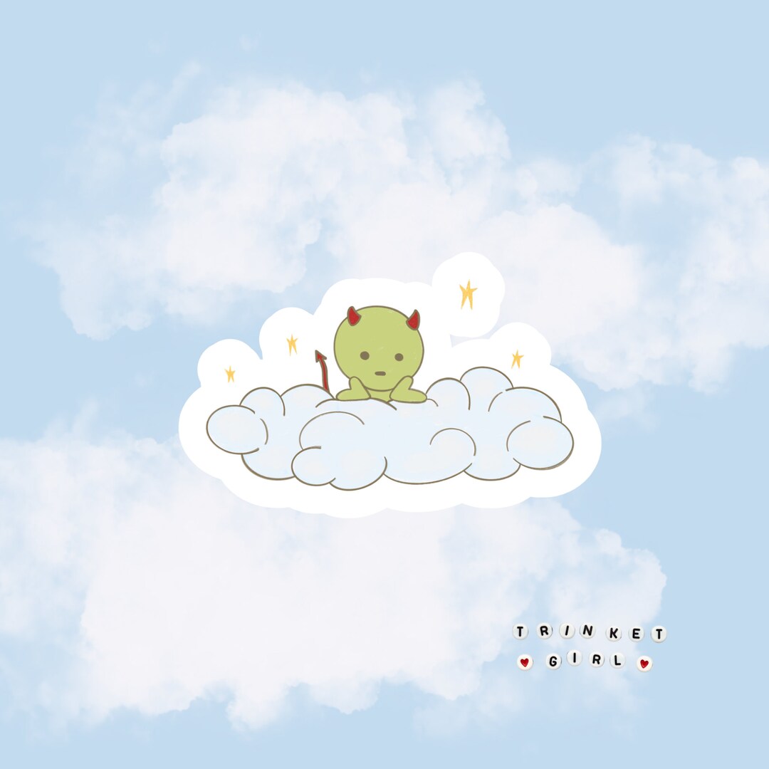 Smiski Devil Cloud / Cute Vinyl Sticker - Etsy
