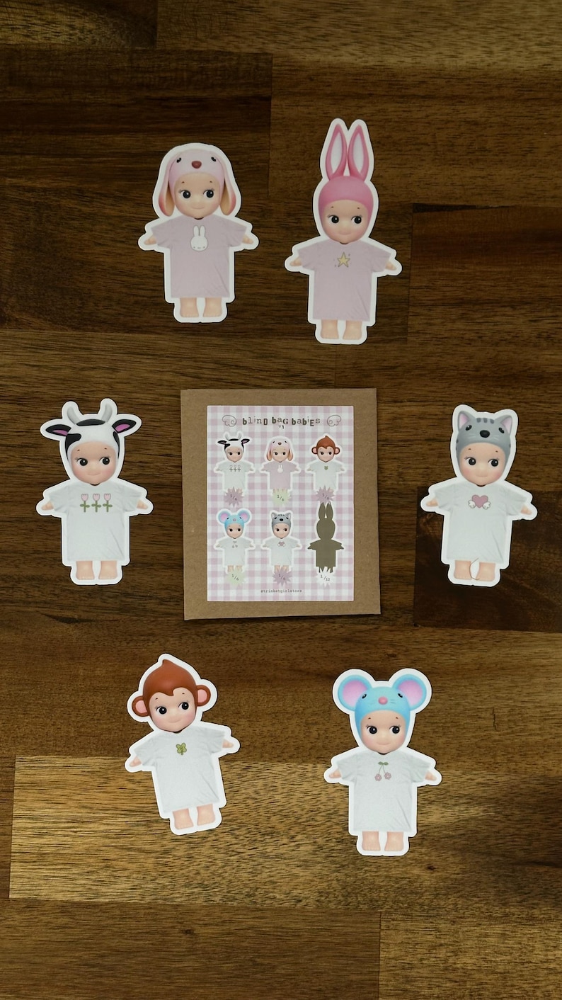 Blind Bag Babies Sticker Pack / Sonny Angel Inspired Vinyl Sticker Pack ...