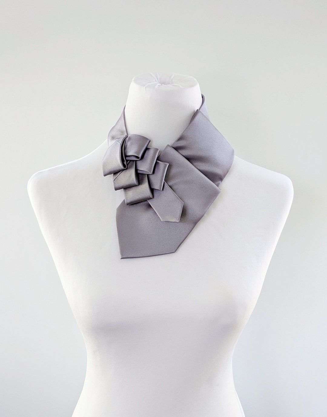 Formal Ascot Wedding Ascot Silver Gray Ascot Corporate - Etsy
