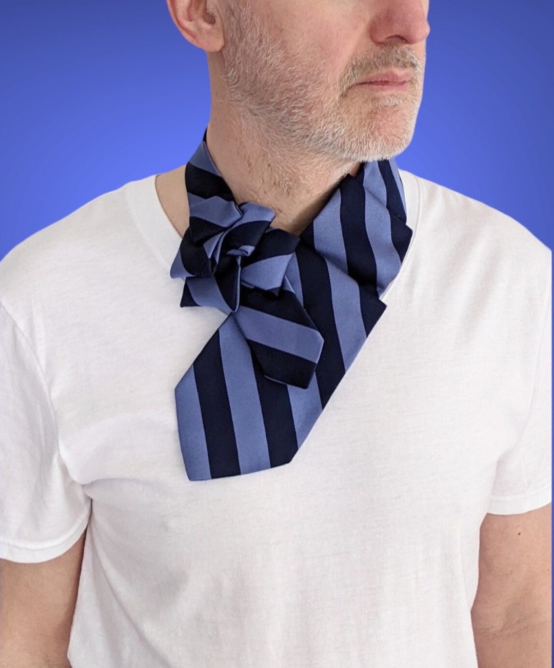 Men's Ascot Tie - Striped Cravat - Men's Necktie Scarf - Wedding Ascot ...