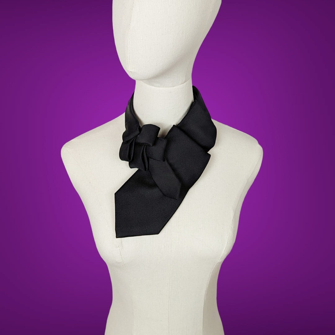 Formal Black Ascot - Wedding Ascot - Tuxedo Tie - Black Tie - Etsy