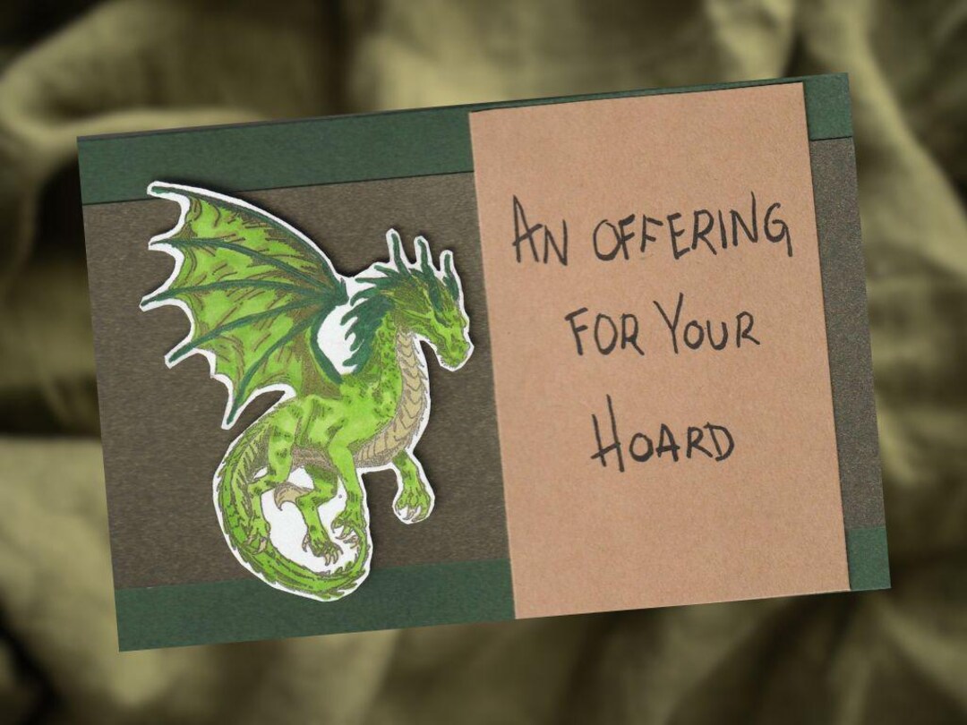 An Offering for Your Hoard Dragon Card - Etsy