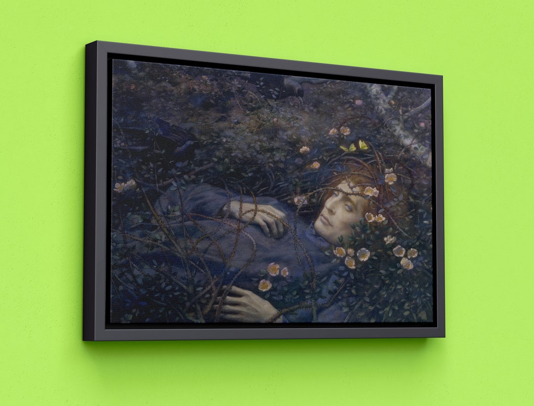 Fallen Man Covered With Flowers and Thorns Dark Aesthetic Baroque Wall ...