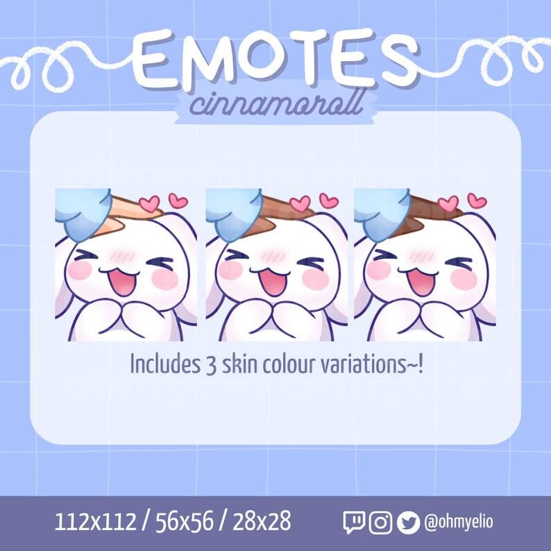 Cinnamon White Puppy Emotes (6) for Twitch, Discord, Youtube - Cute ...