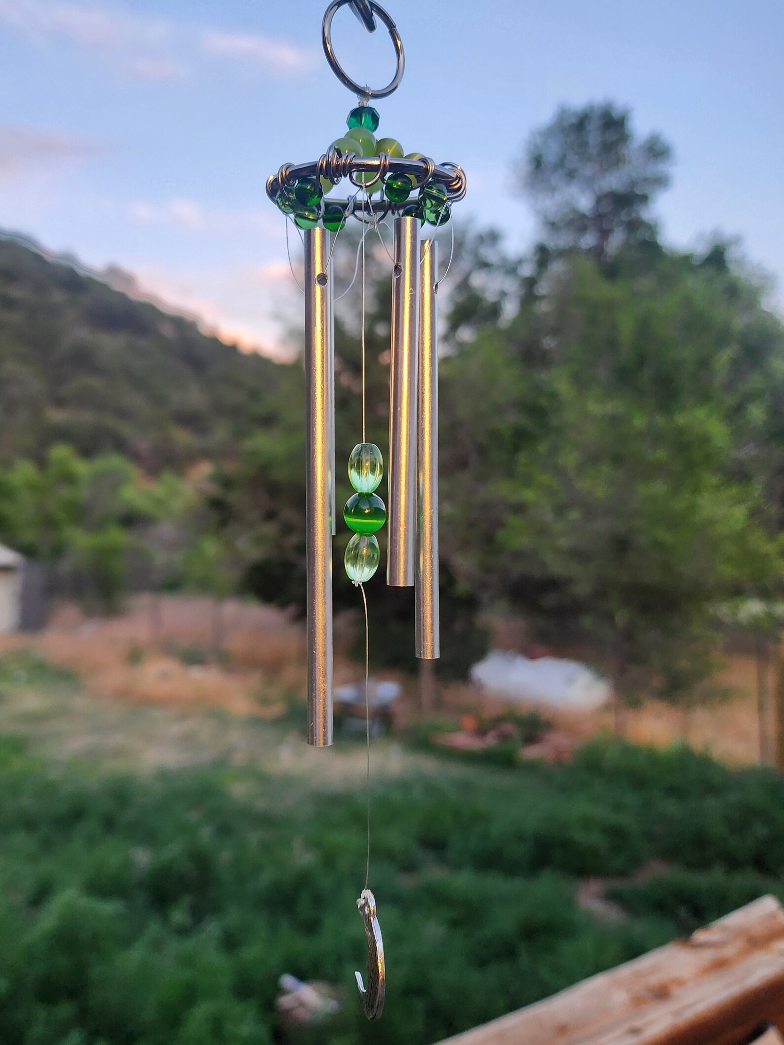 Mini Moon Beaded Wind Chime Car Charm Green - Etsy