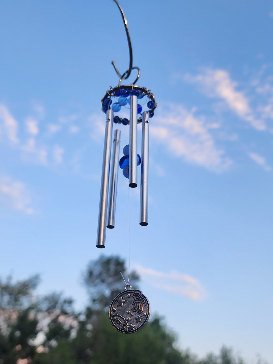 Mini Astronaut Beaded Wind Chime Car Charm Blue - Etsy