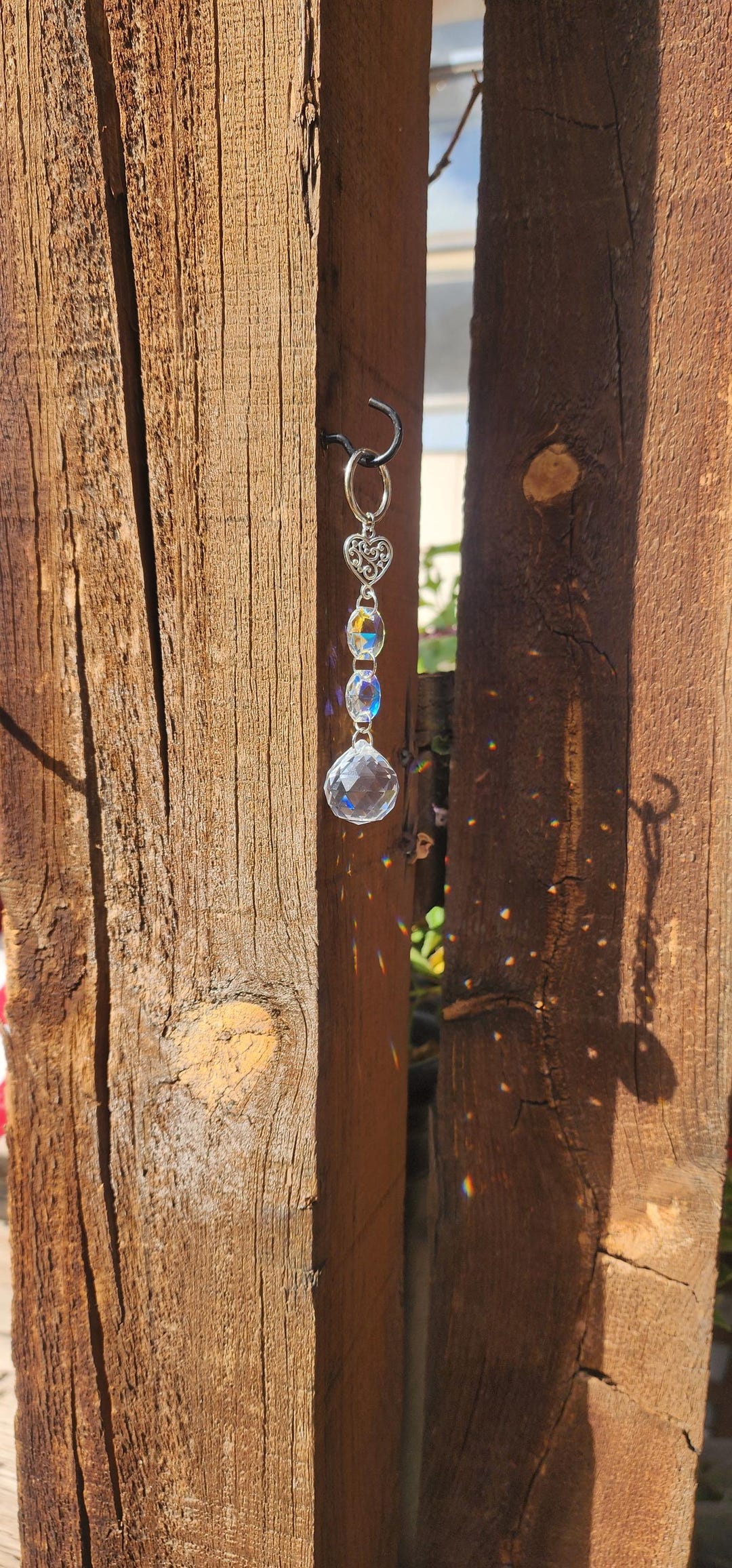 Mini Heart Charm Crystal Suncatcher, Car Suncatcher, Mini Car Charm ...