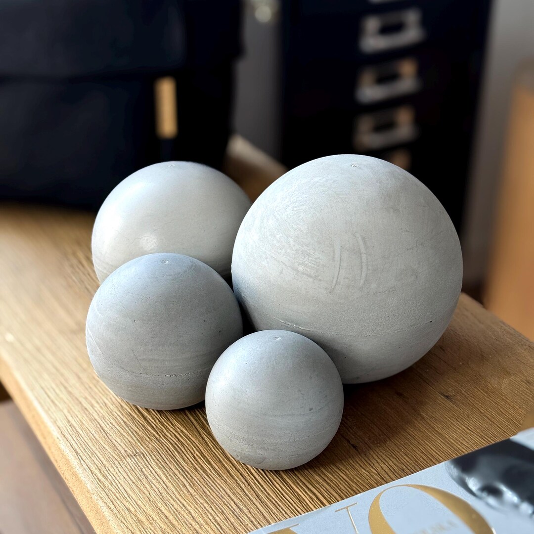 Modern Concrete Sphere Set, Decorative Spheres, Table Decor Accent ...
