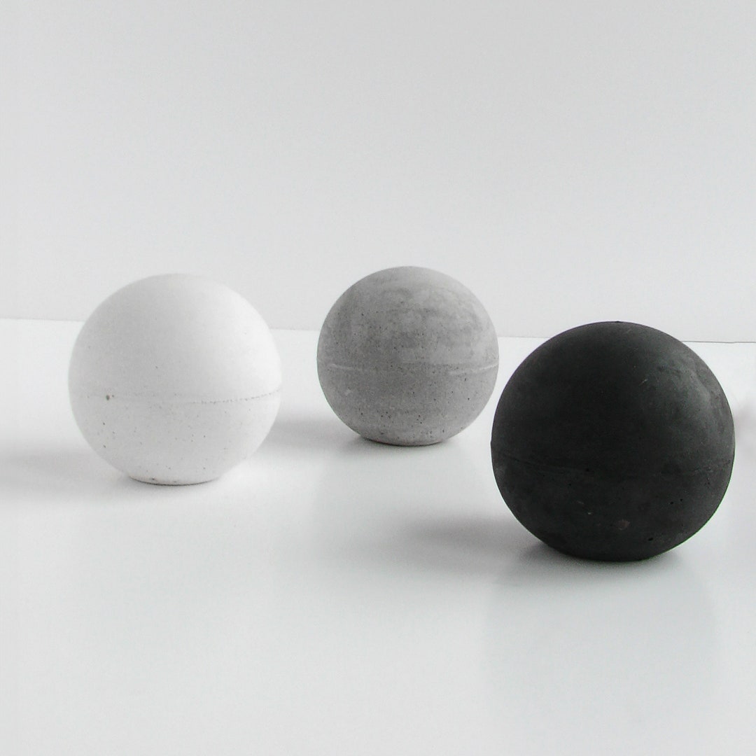 Modern Concrete Sphere, Decorative Accent for Home & Office, Concrete ...
