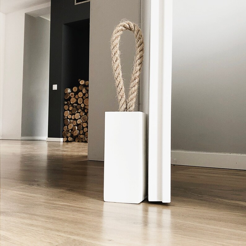 Concrete Door Stop White Rectangle Doorstop Modern Door - Etsy UK