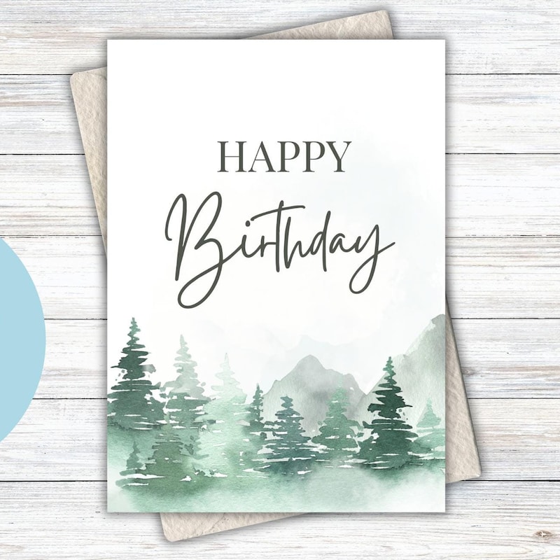 Nature Birthday Card - Etsy