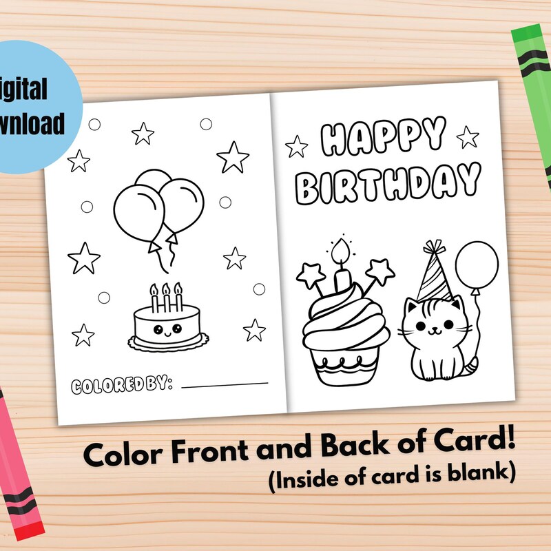 Cat Birthday Card - Etsy