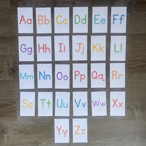 Printable Alphabet Flashcards A-Z: Colorful Learning (digital Download ...