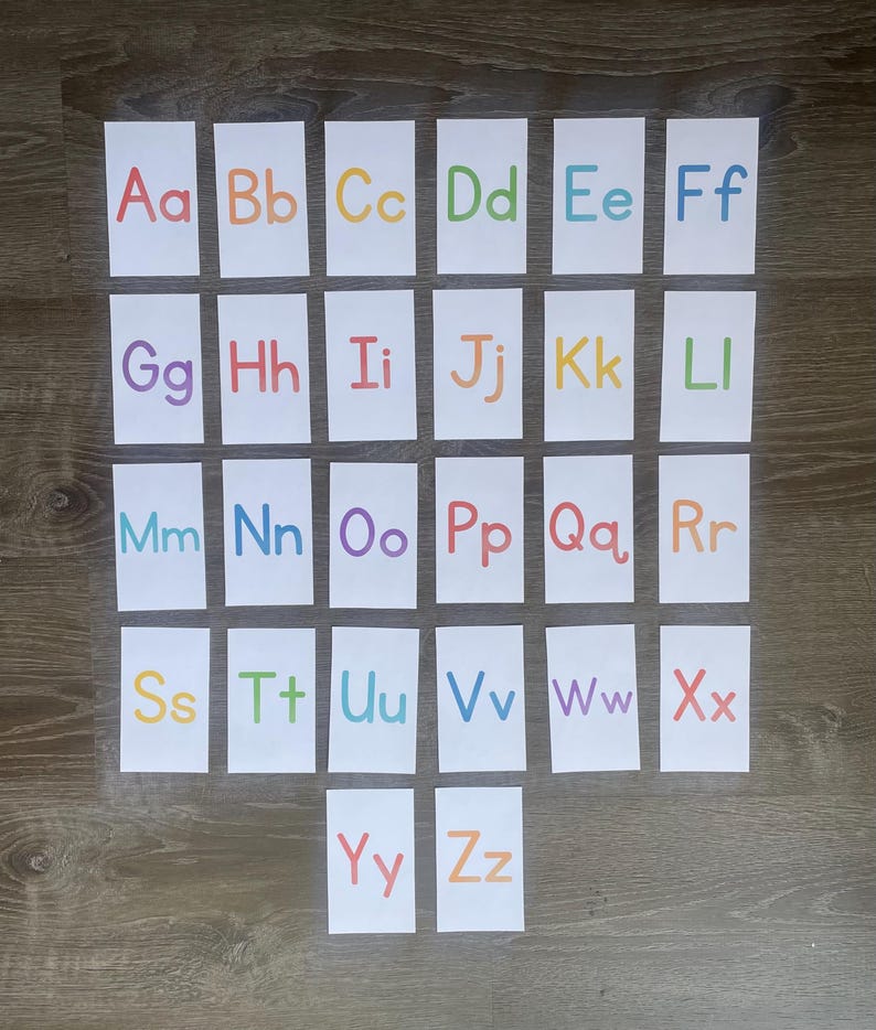 Alphabet Flashcards, Digital Download, Printable Alphabet Flashcards A ...