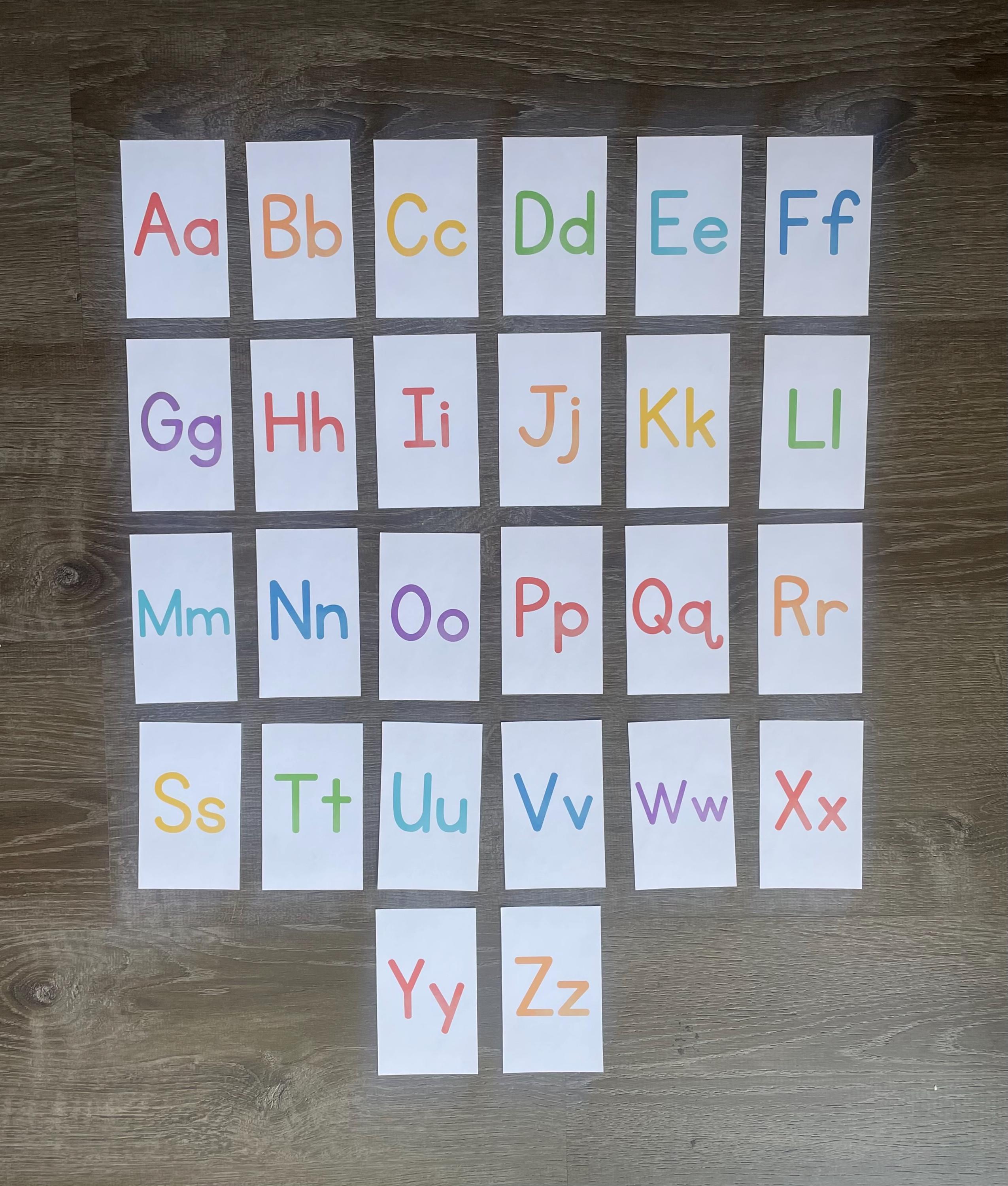 Printable Alphabet Flashcards A-Z: Colorful Learning (digital Download ...