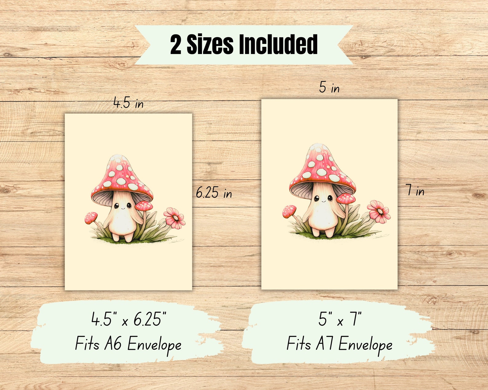 Printable Mushroom Card for Any Occasion, Digital Download, Cute ...