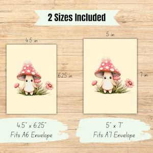 Printable Mushroom Card for Any Occasion, Digital Download, Cute ...