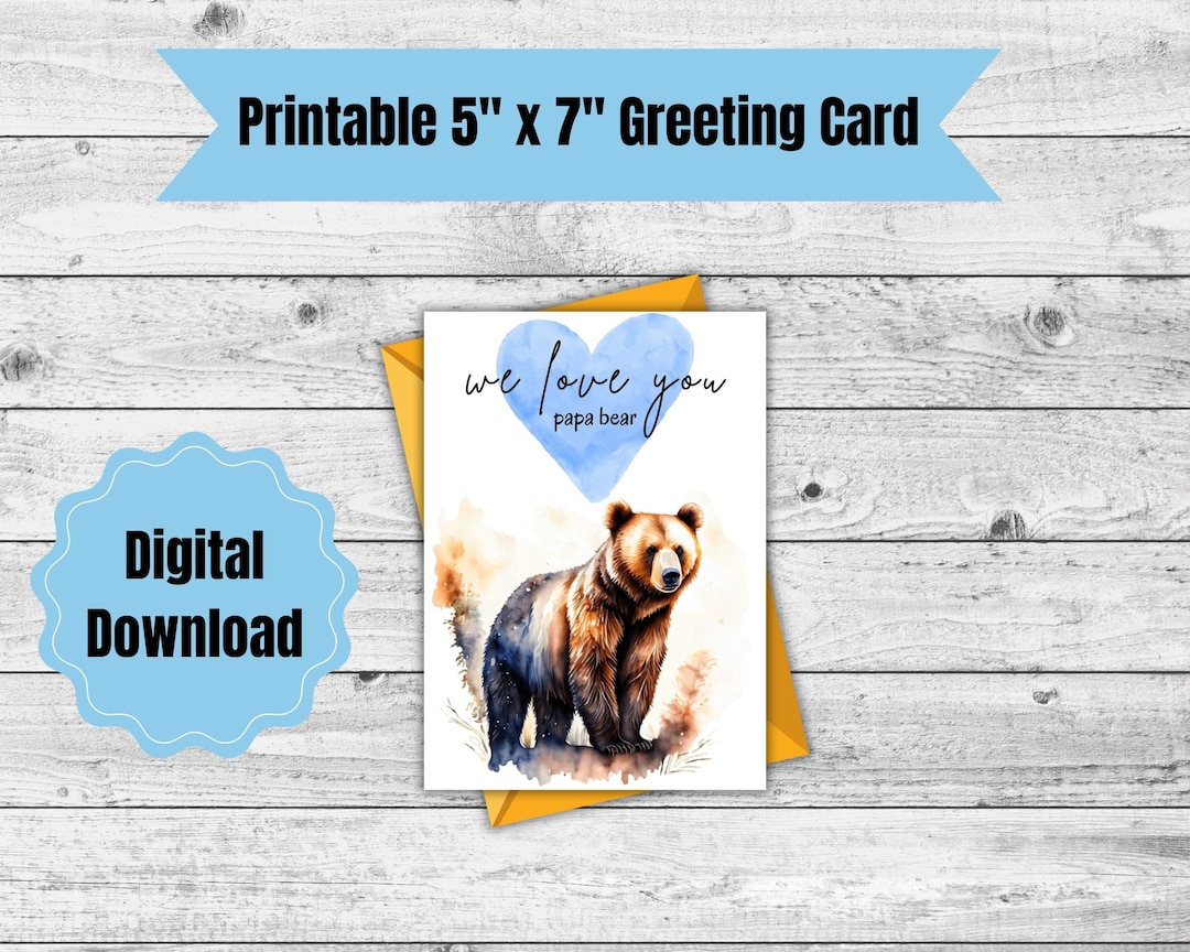Printable Father's Day Card, Digital Download, Father's Day Gift From ...