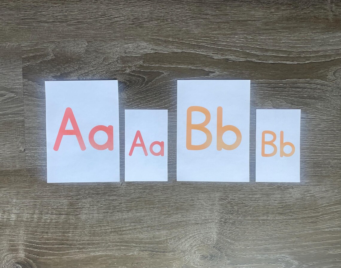 Printable Alphabet Flashcards A-Z: Colorful Learning (digital Download ...