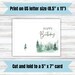 Printable Nature Birthday Card, Mountains Birthday Card, Landscape ...