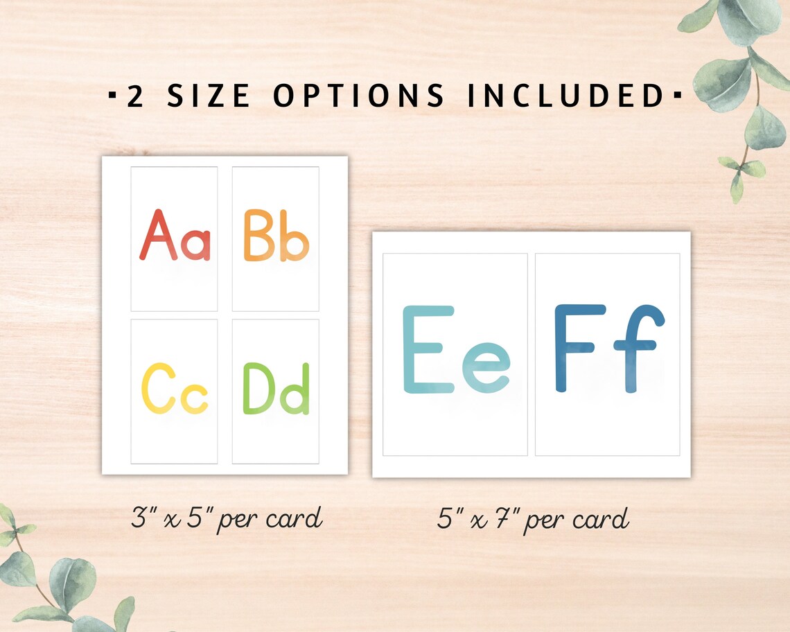 Alphabet Flashcards, Digital Download, Printable Alphabet Flashcards A ...