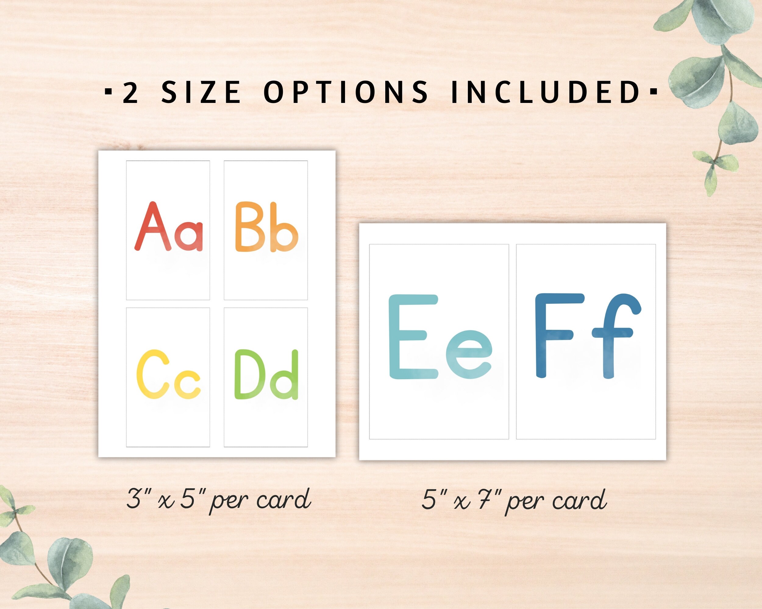 Printable Alphabet Flashcards A-Z: Colorful Learning (digital Download ...