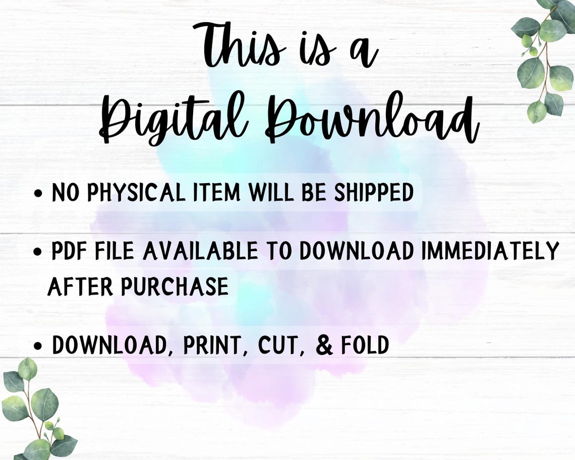 Printable Nature Birthday Card, Mountains Birthday Card, Landscape ...