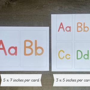Printable Alphabet Flashcards A-Z: Colorful Learning (digital Download ...