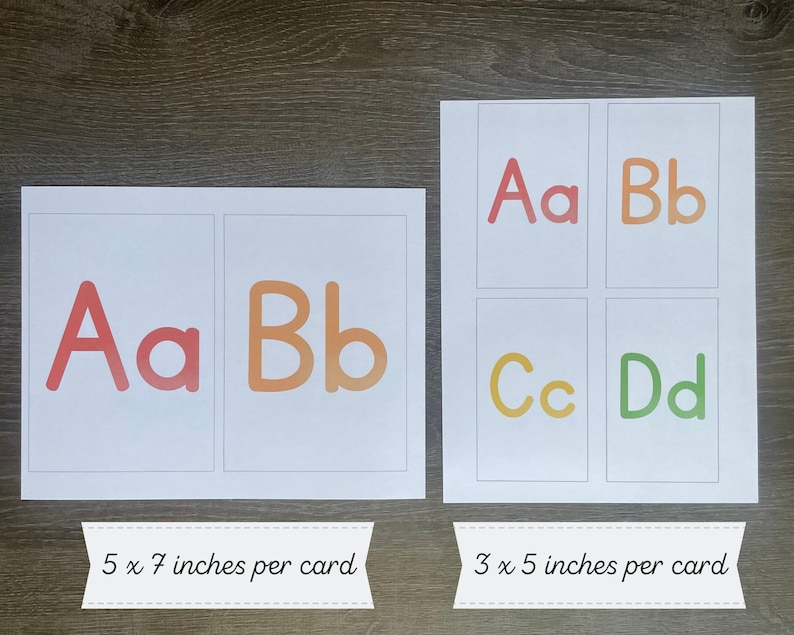 Printable Alphabet Flashcards A-Z: Colorful Learning (digital Download ...