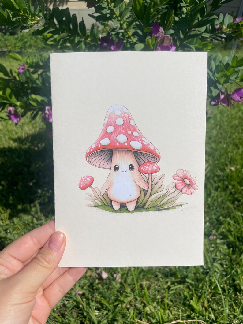 Printable Mushroom Card for Any Occasion, Digital Download, Cute ...