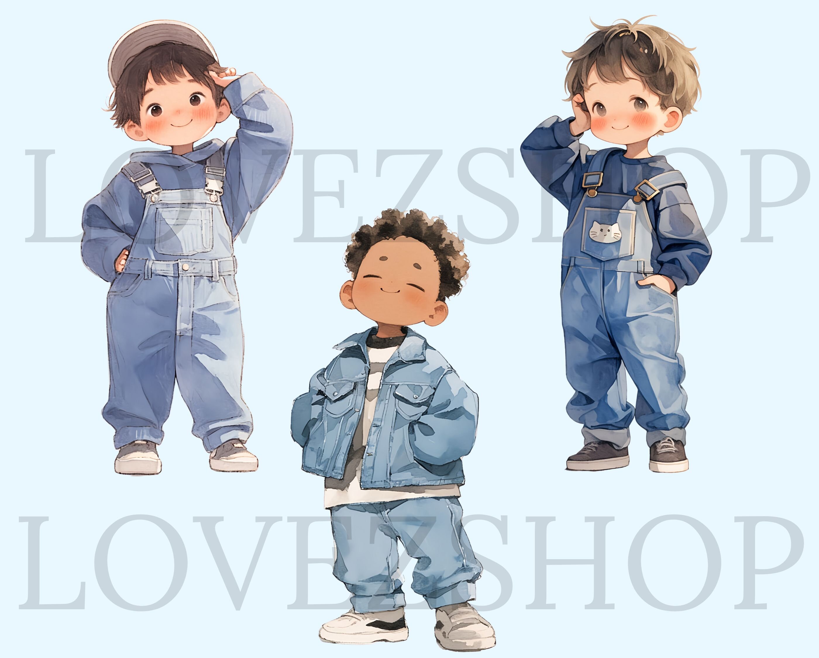 19 Denim Toddler Boy, Toddler Clipart, Denim Boy, Denim Clipart ...