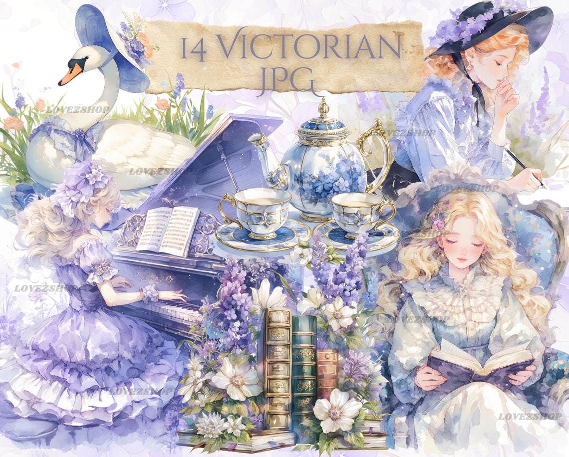 14 Victorian Vintage Theme Clipart, High Quality Victorian Clipart ...