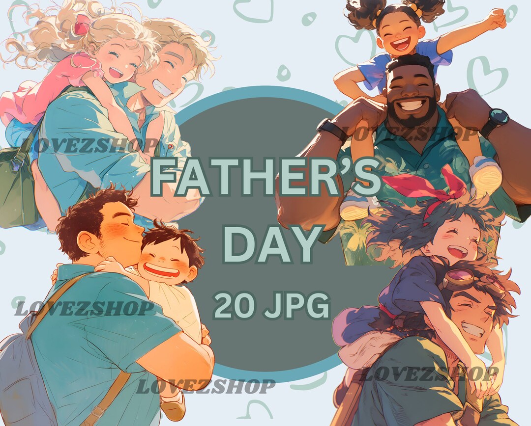 20 Father's Day Clipart , Father With Daughter, Father With Son, Father ...