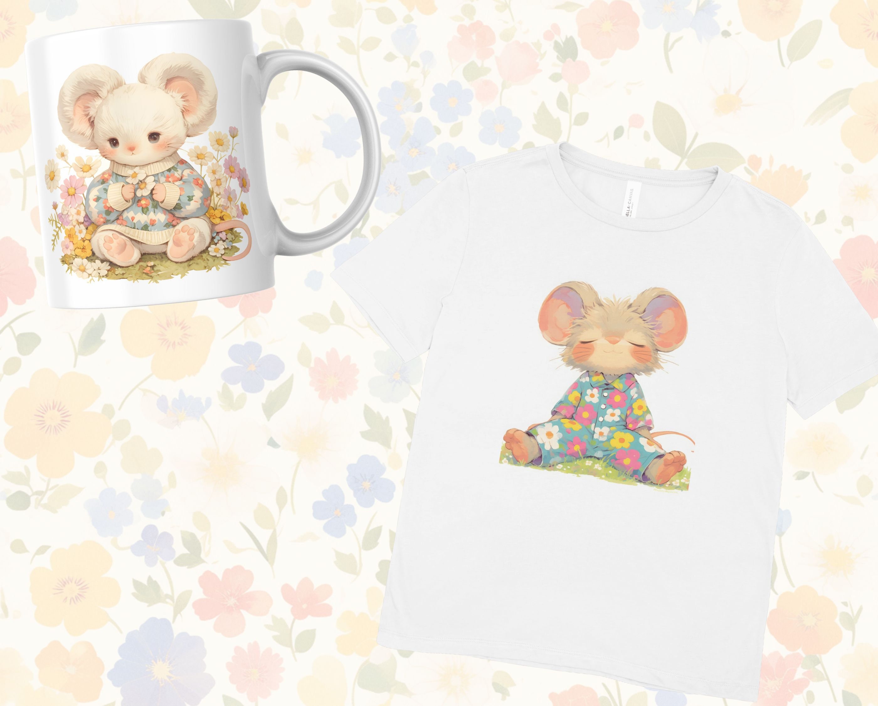 15 Vintage 1970s Mouse, Mouse Clipart, 1970s Fashion Clipart Bundle ...