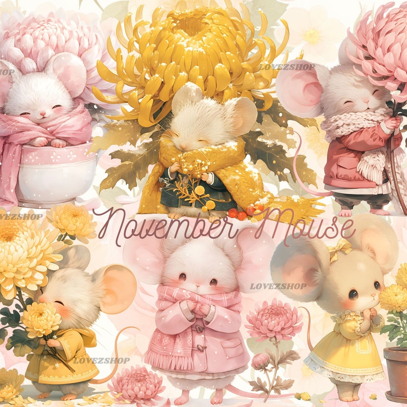 Cute November Clipart - Etsy