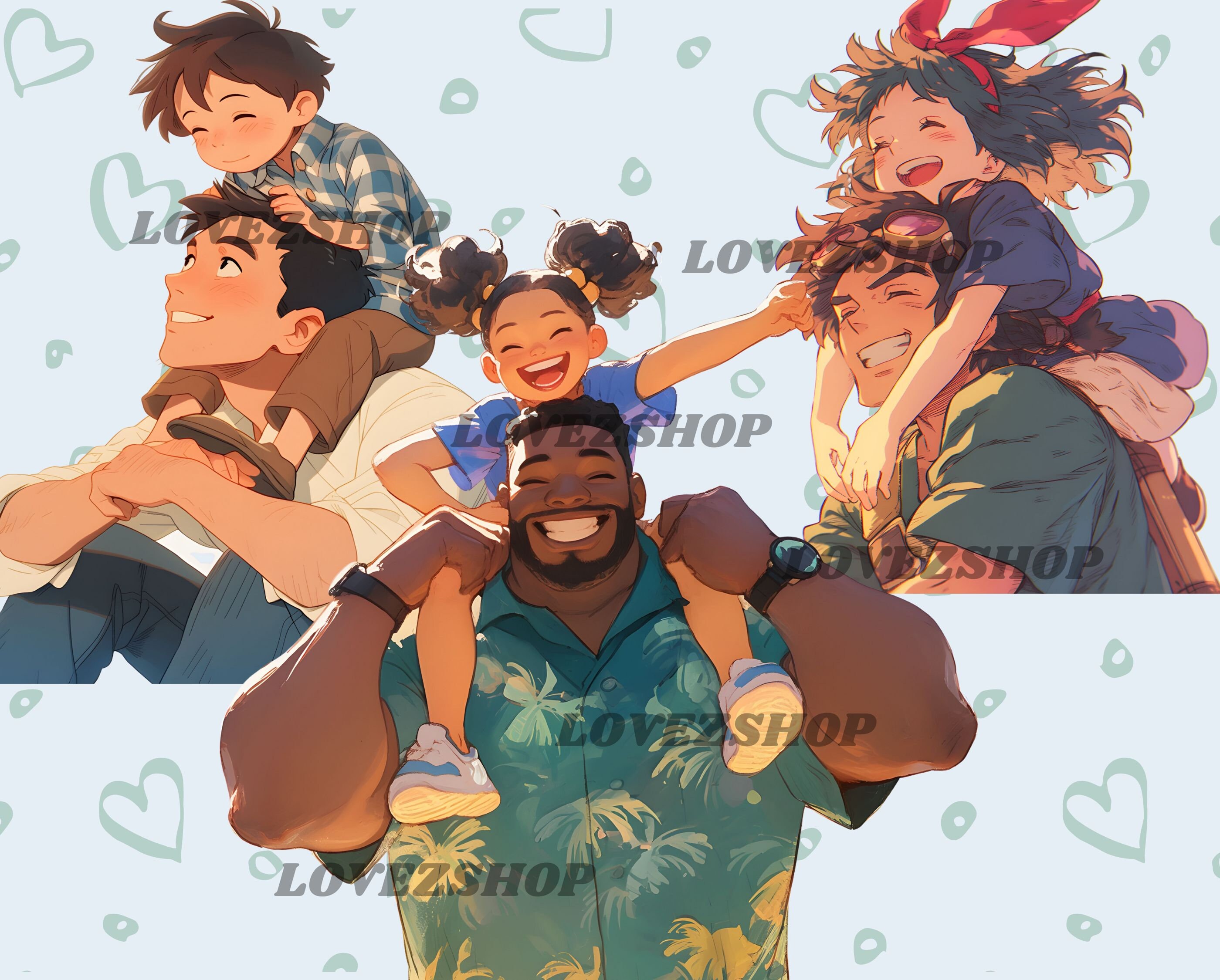 20 Father's Day Clipart , Father With Daughter, Father With Son, Father ...