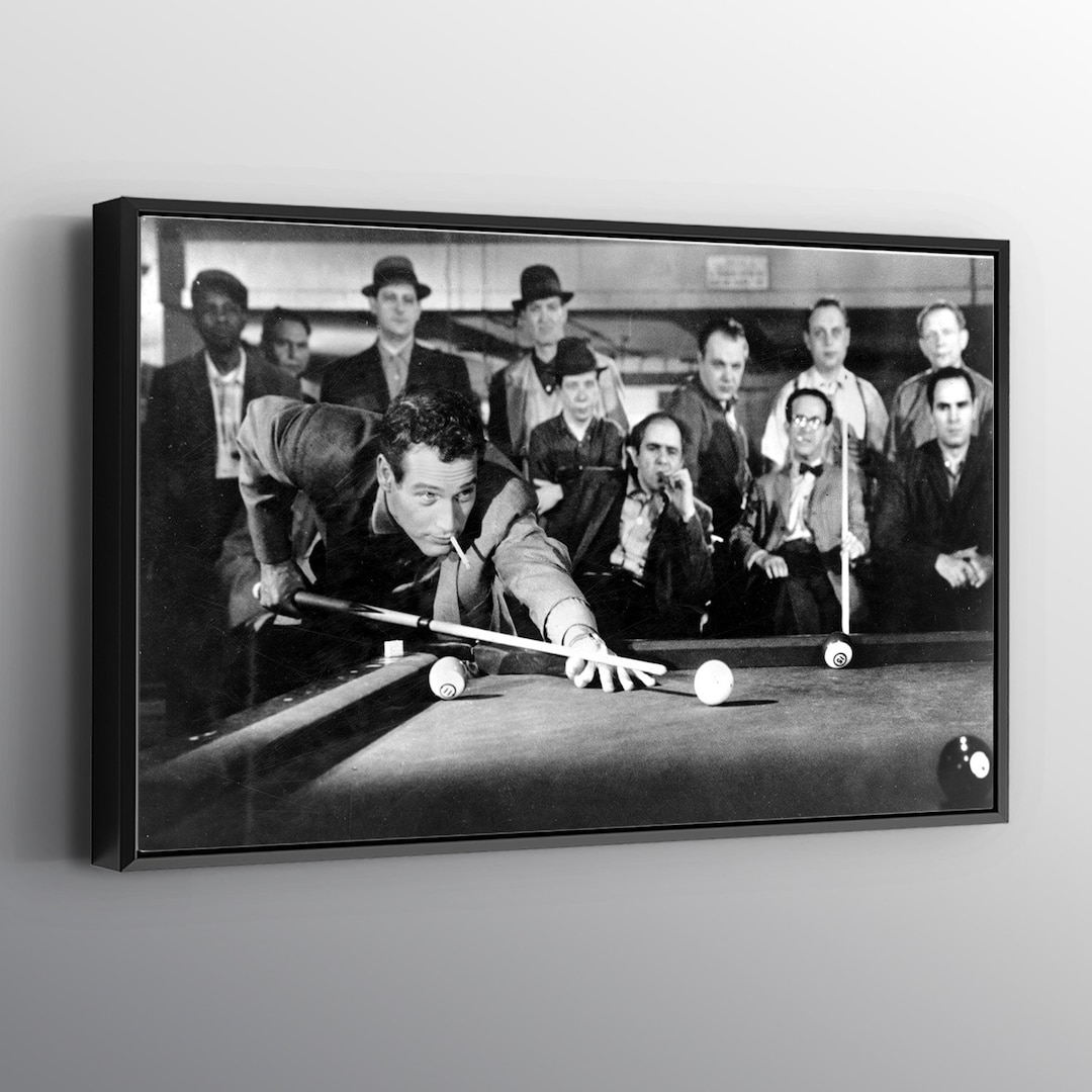 The Hustler Paul Newman Print Wall Art Canvas. Printed Smooth Surface ...