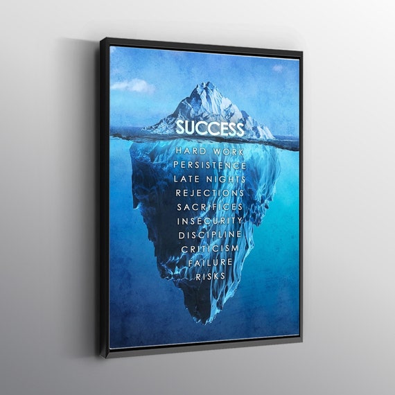 Iceberg Motivational Quotes 1pc Inspirational Success Canvas Wall Art