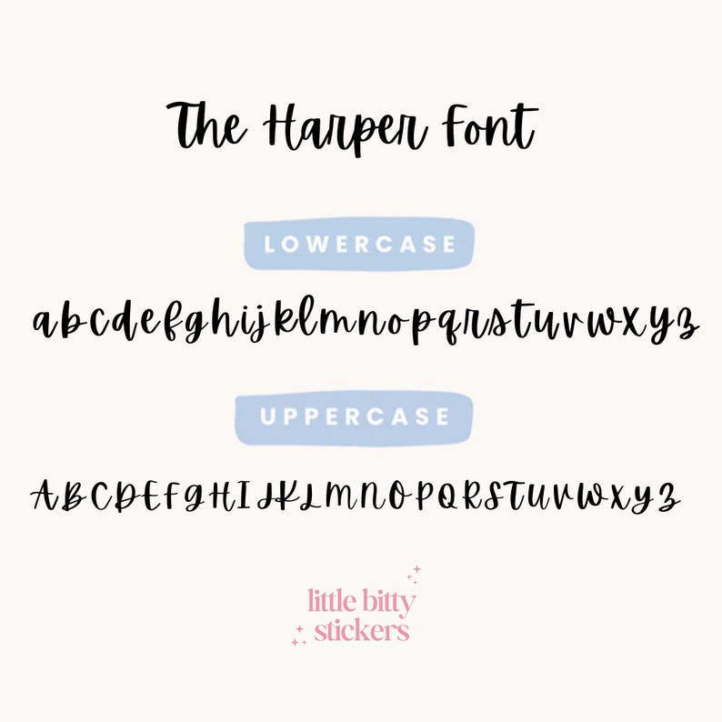 Harper Font | Custom Vinyl Name Decal | Vinyl Sticker | Holographic ...