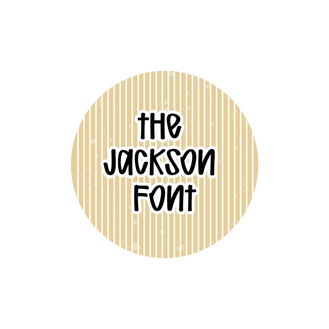 Jackson Font | Custom Vinyl Name Decal | Vinyl Sticker | Holographic ...