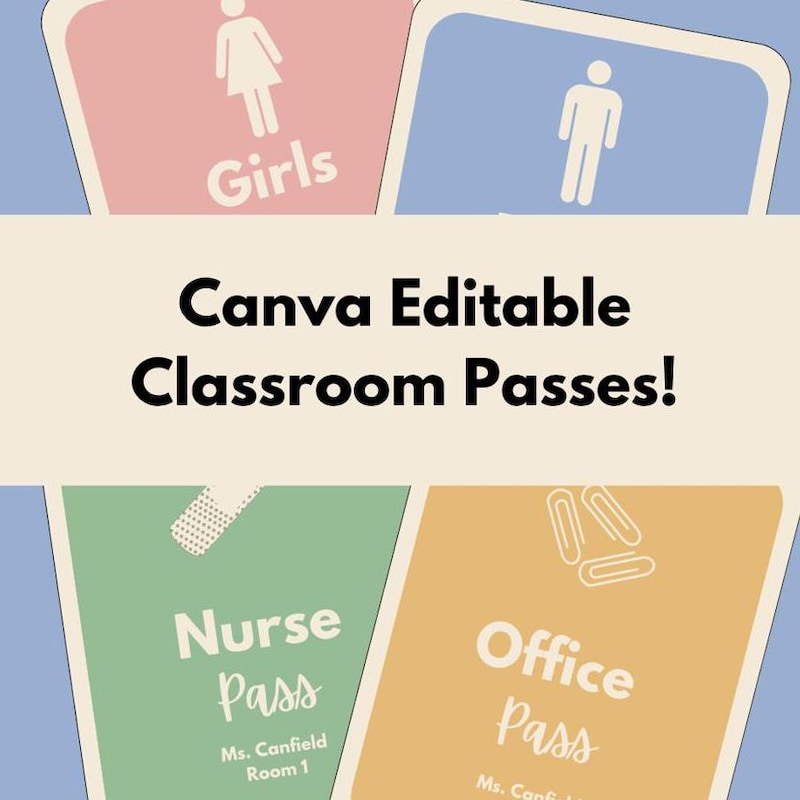 Bathroom Passes - Etsy