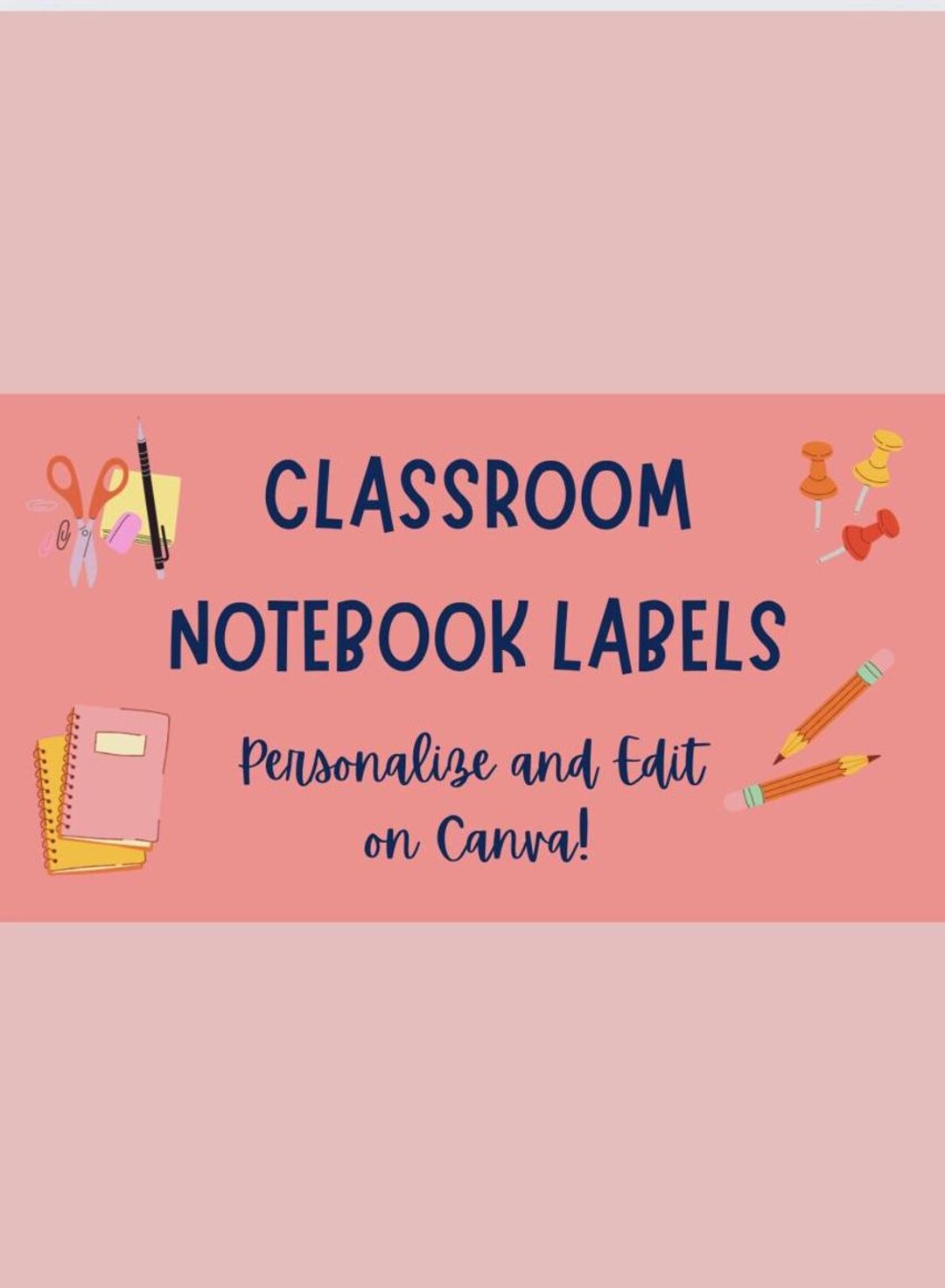 Editable Classroom Notebook Labels! - Etsy