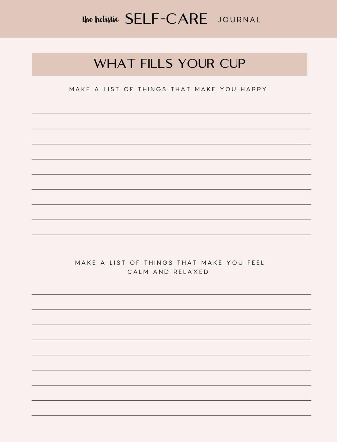 Self Care Journal Template! With MRR! Editable on Canva! - Etsy