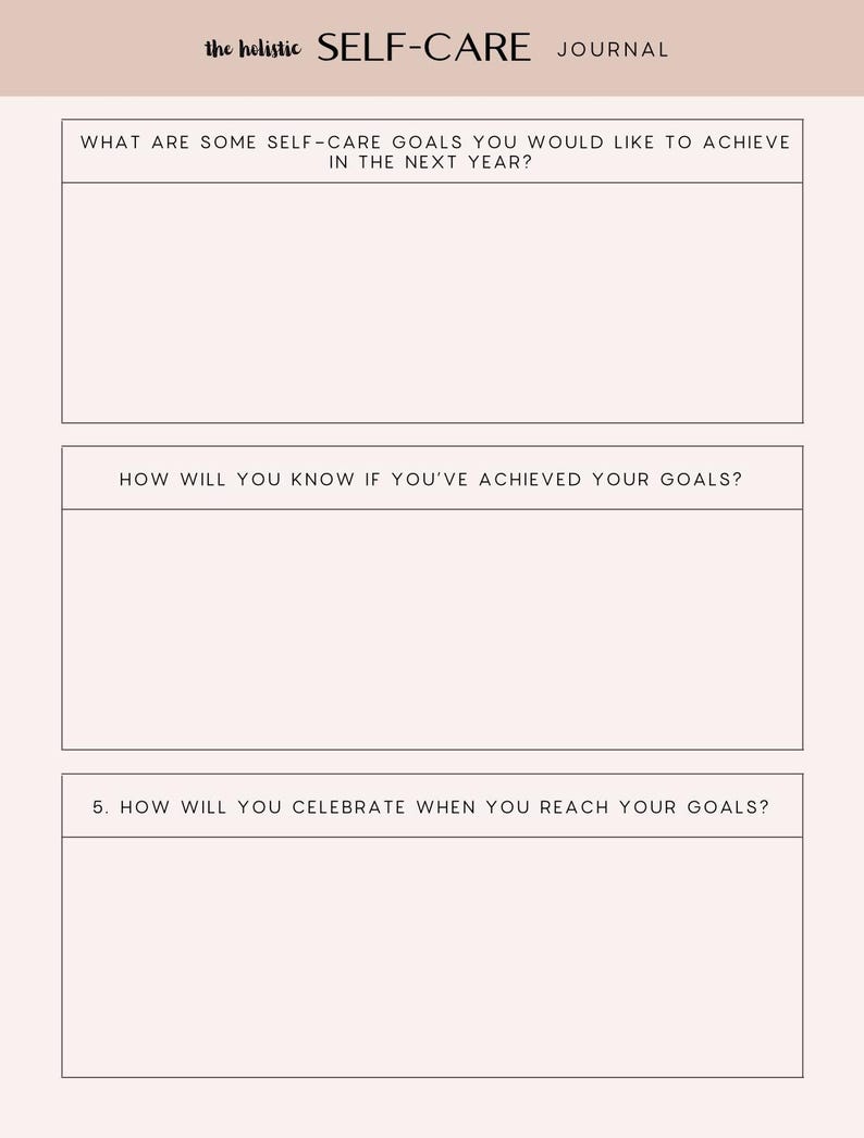 Self Care Journal Template With MRR Editable on Canva - Etsy