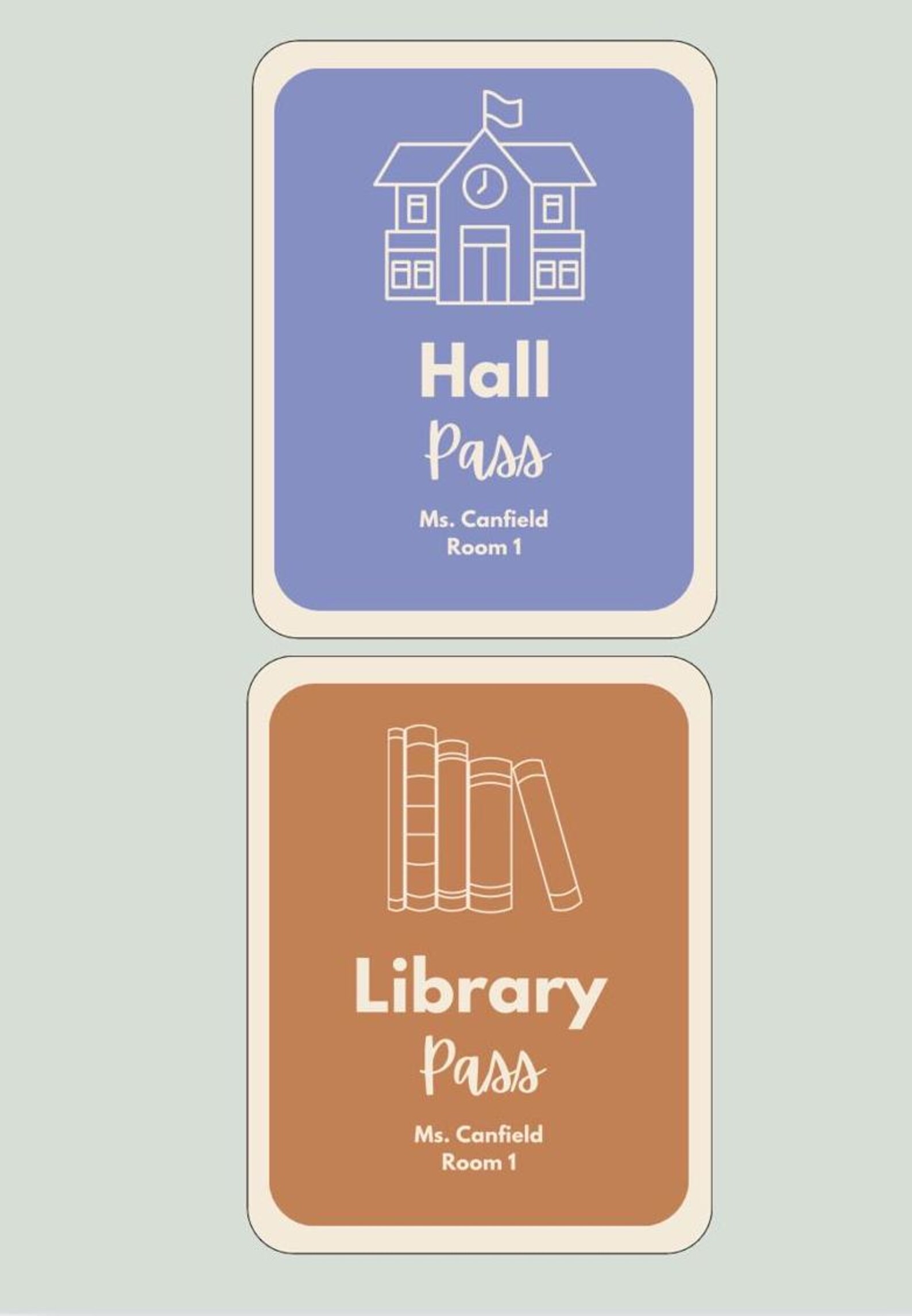 Canva Editable Classroom Hall Passes! - Etsy